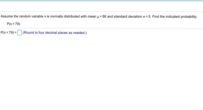 Solved Assume the random variable x is normally distributed | Chegg.com