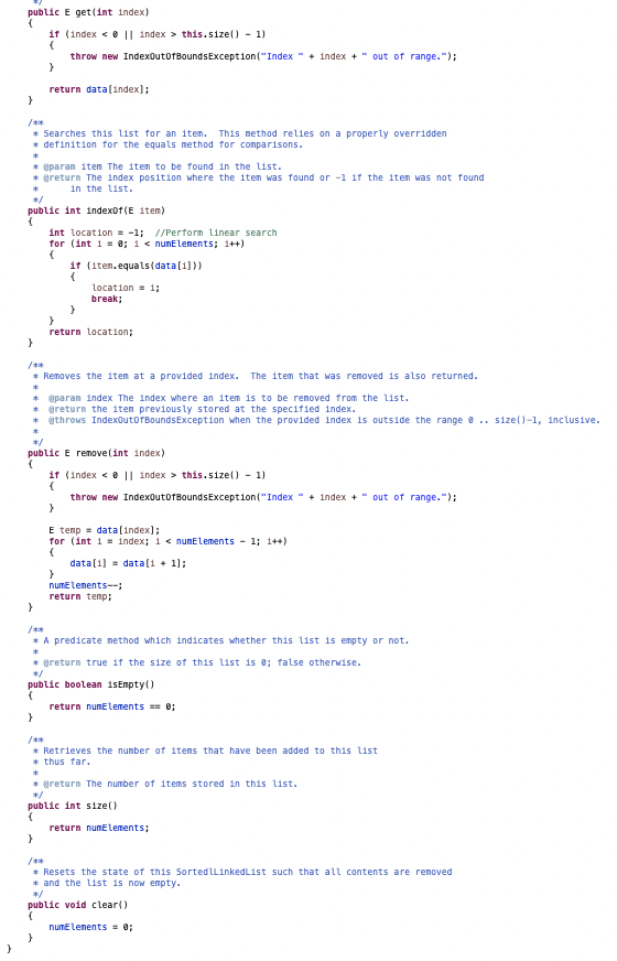 Solved Step 1 Update LinkedList.java to properly check for | Chegg.com