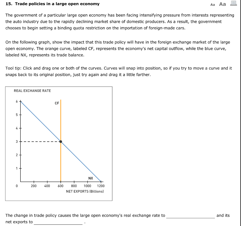 Solved 16. Net capital outflow shifts in a large open | Chegg.com