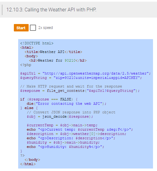 Module 7 | Project 6 - My weather forecast app Goal | Chegg.com