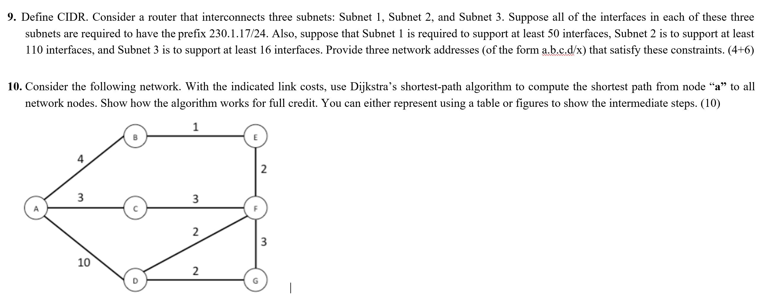 Solved 9. Define CIDR. Consider a router that interconnects | Chegg.com