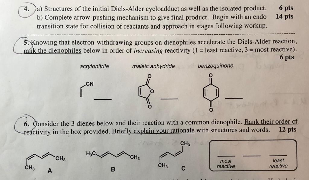 Solved For number 4, we had a reaction using maleic | Chegg.com