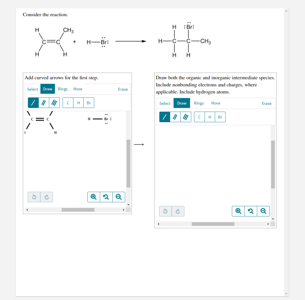 Solved Consider the reaction. H : Br: H CH3 С с + H-Br: H-C | Chegg.com