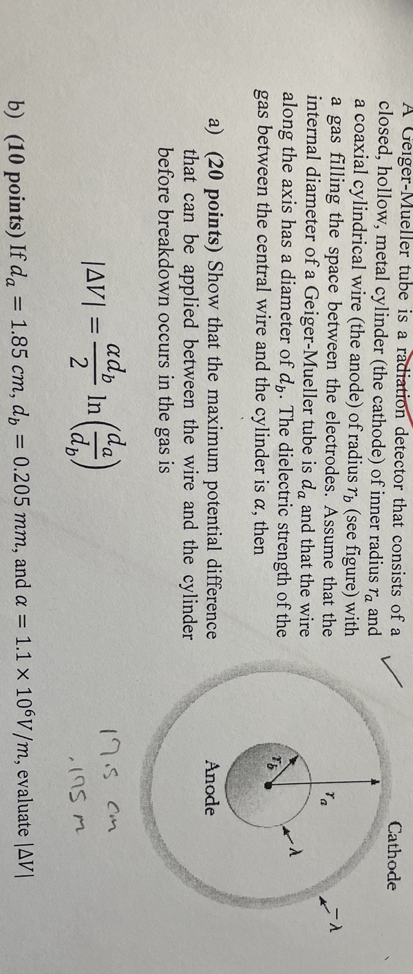 Solved A Geiger-Mueller tube is a radiation detector that | Chegg.com