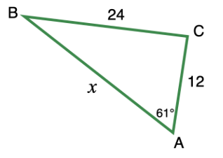 Solved Task 1: Solving Triangles Solve for x in the | Chegg.com