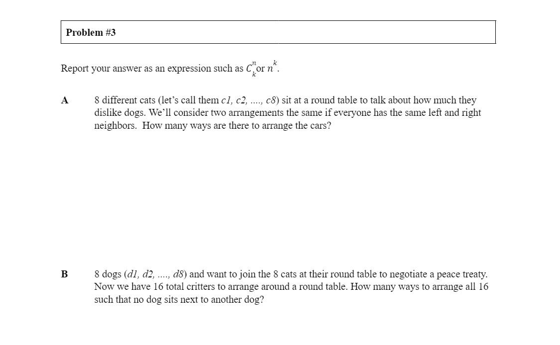 Solved Solution must include: 3A - Correct n - Correct k - | Chegg.com