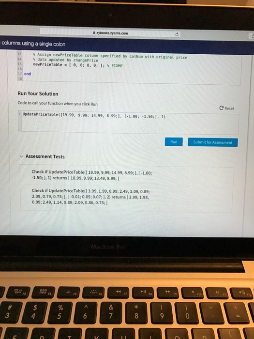 Solved rybooks.zyante com columns using a single colon | Chegg.com