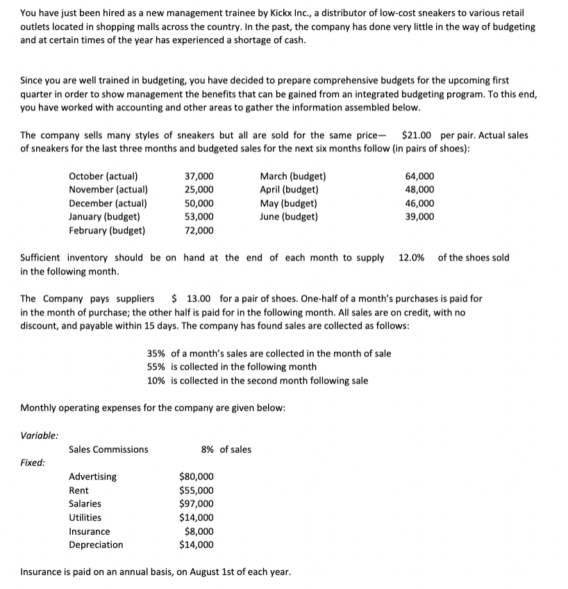 Solved You have just been hired as a new management trainee | Chegg.com