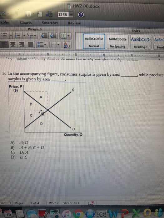 Solved In the accompanying figure, consumer surplus is given | Chegg.com