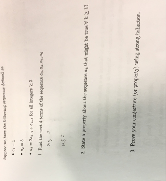 Solved Suppose we have the following sequence defined a 2 a | Chegg.com
