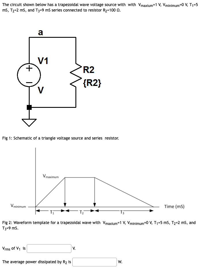 Solved The circuit shown below has a trapezoidal wave | Chegg.com