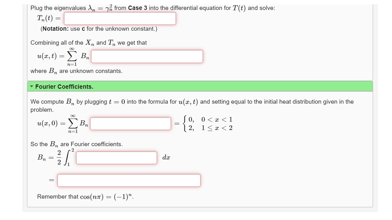 Solved We will solve the heat equation ut=3uxx,0