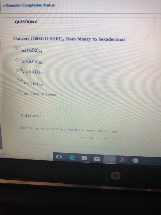 Solved Question Completion Status QUESTION 6 Convert | Chegg.com