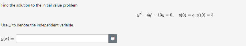 Solved Find the solution to the initial value problem | Chegg.com