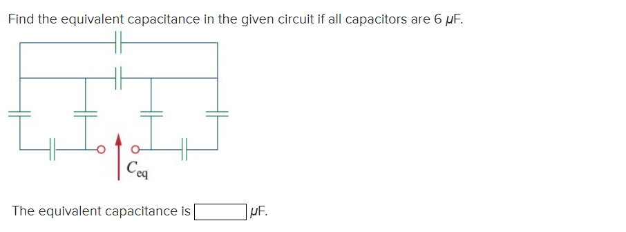 Solved Find the equivalent capacitance in the given circuit | Chegg.com