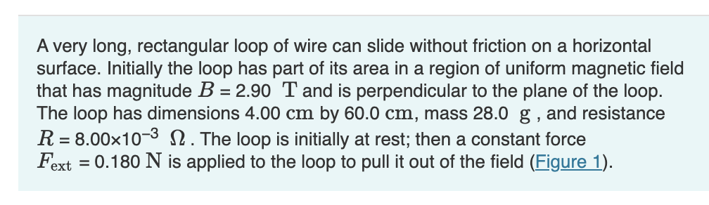 Solved A very long, rectangular loop of wire can slide | Chegg.com