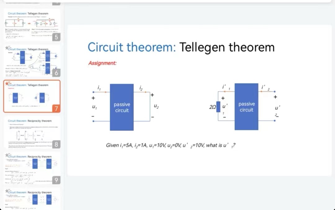 Circuit theorem: Tellegen theorem Assignment: Given | Chegg.com
