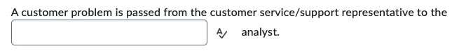 Solved A customer problem is passed from the customer | Chegg.com
