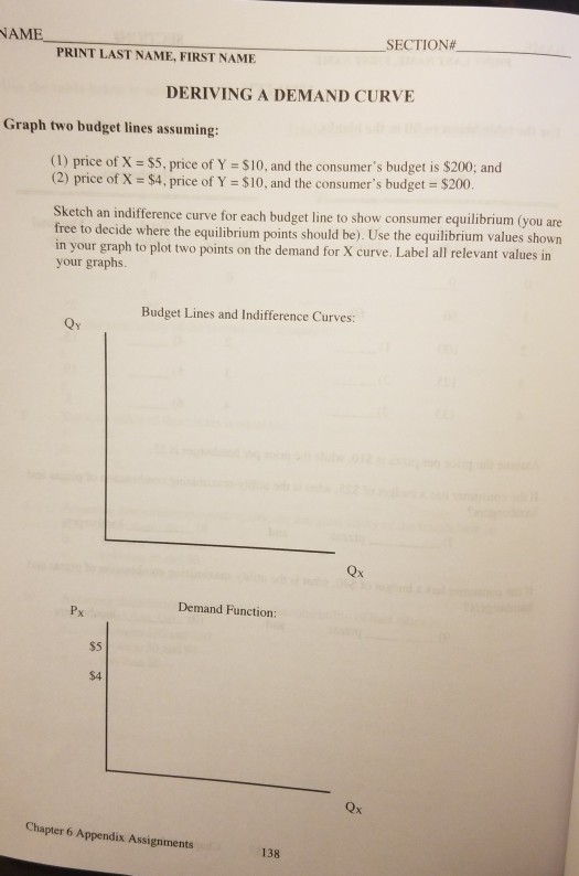 Solved NAME SECTION# PRINT LAST NAME, FIRST NAME DERIVING A | Chegg.com