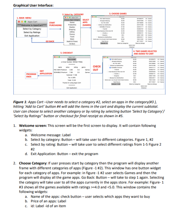 Description: We will design a simple apps store. The | Chegg.com