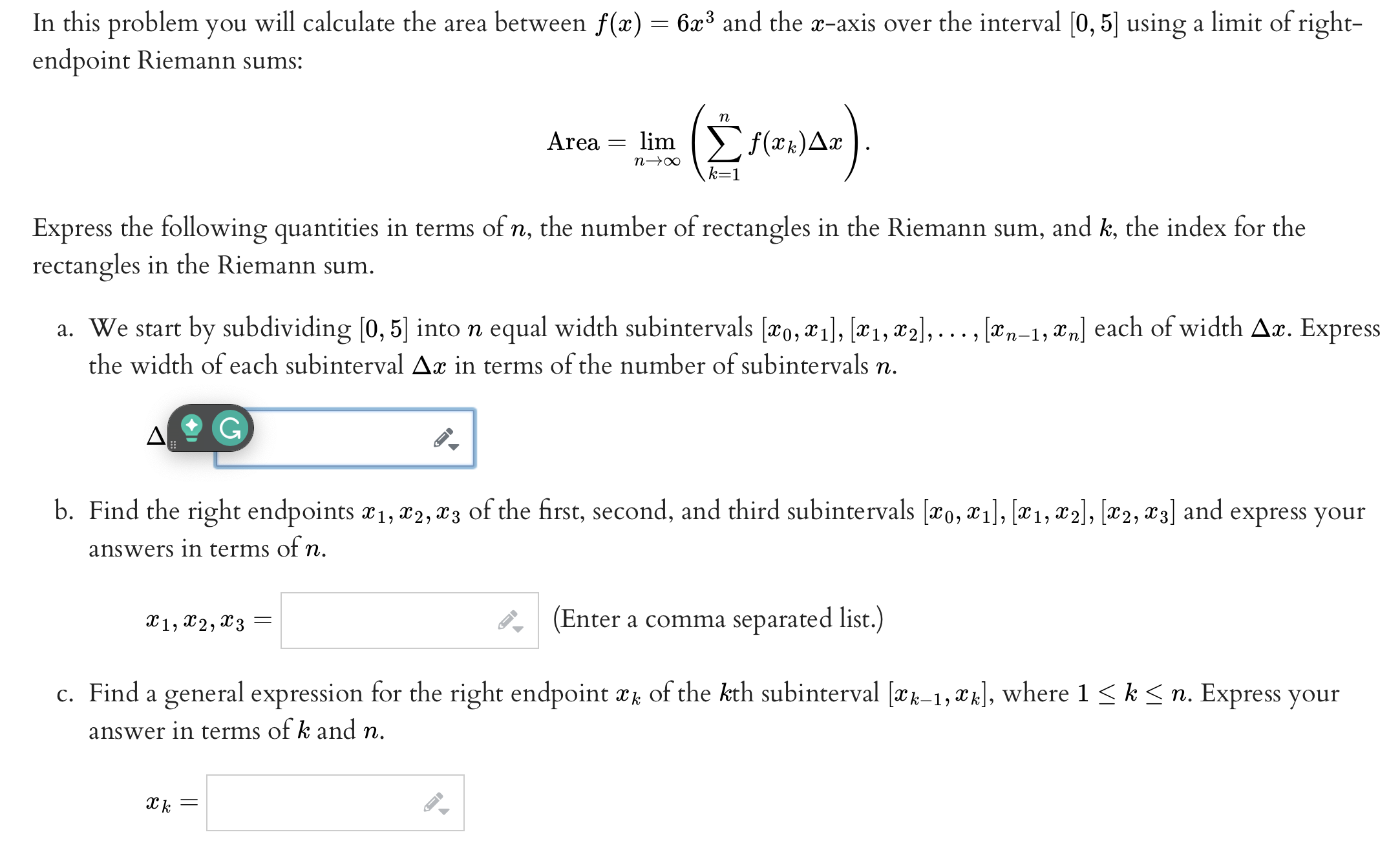 Solved In this problem you will calculate the area between | Chegg.com