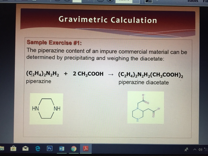 Solved Gravimetric Calculation Sample Exercise #1: The | Chegg.com