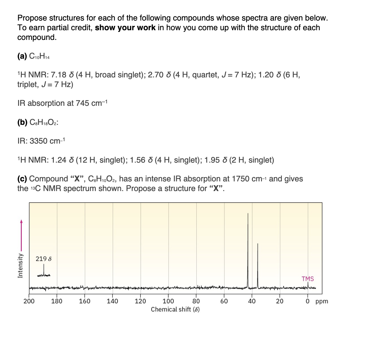 Solved Propose structures for each of the following | Chegg.com