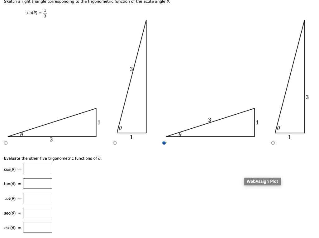 Solved Evaluate the six trigonometric functions of the angle | Chegg.com