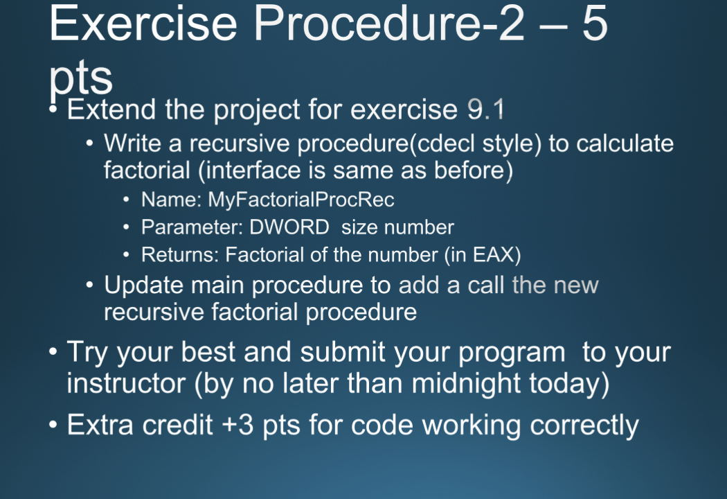Solved - Exercise Procedure-1 – 5 pts Use the Windows-32 | Chegg.com
