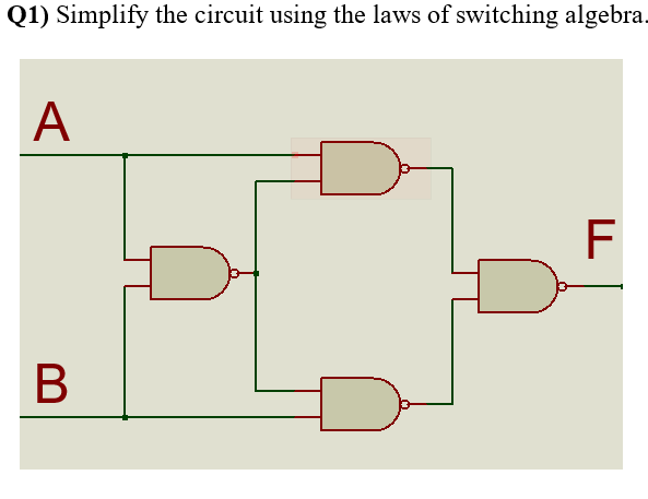 Solved Q1 Simplify The Circuit Using The Laws Of Switching 6515