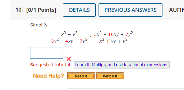 Solved [/1 Points] Simplify. | Chegg.com