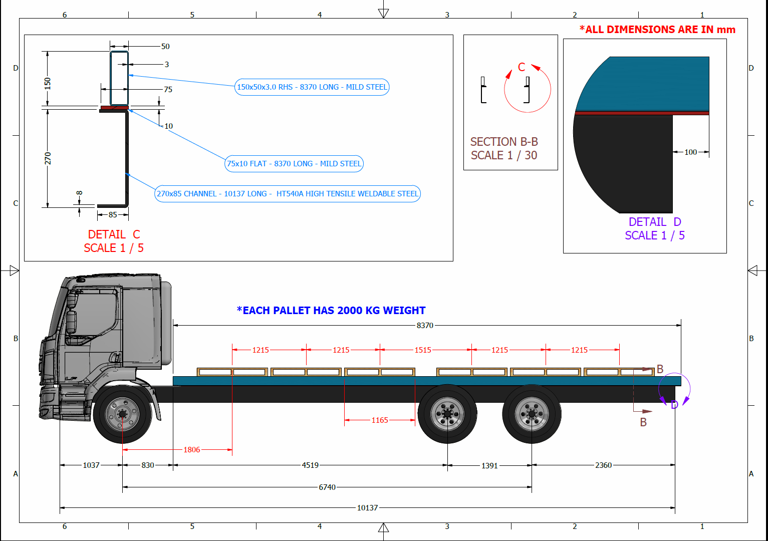 6 pallets are placed on the top of the main | Chegg.com