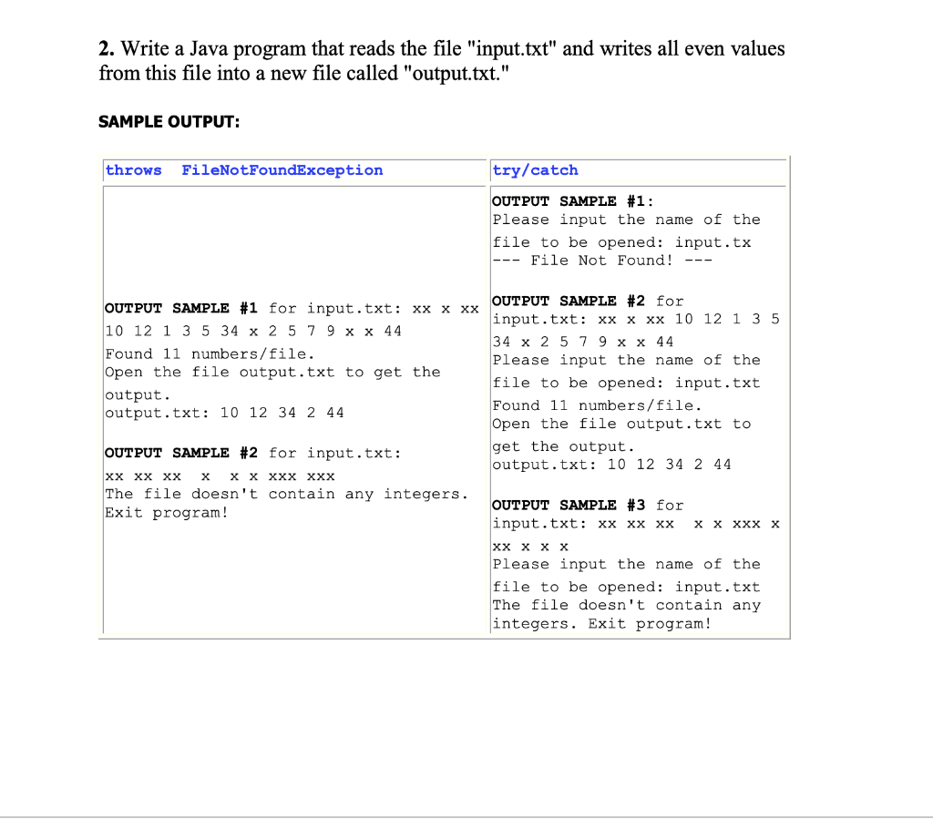 Solved 2. Write a Java program that reads the file | Chegg.com