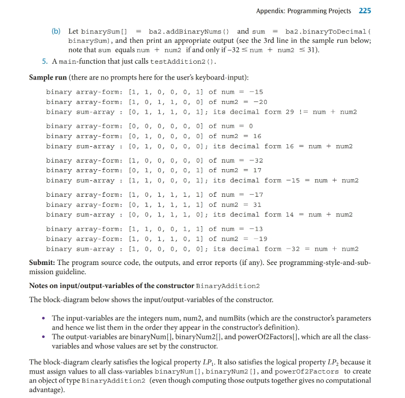 224 Appendix: Programming Projects Program \#8: | Chegg.com