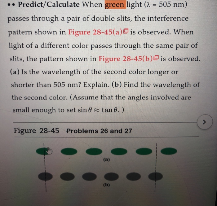 Solved .. Predict/Calculate When green light (λ = 505 nm) | Chegg.com