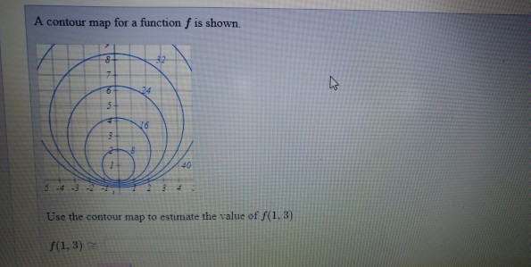 Solved A contour map for a function f is shown. 40 Use the | Chegg.com