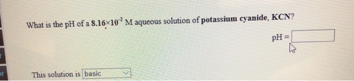 Solved What is the pH of a 8.16x10 M aqueous solution of | Chegg.com