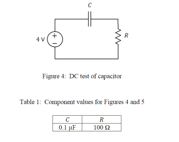 Solved Construct the DC circuit of Figure 4, using CH1 of | Chegg.com