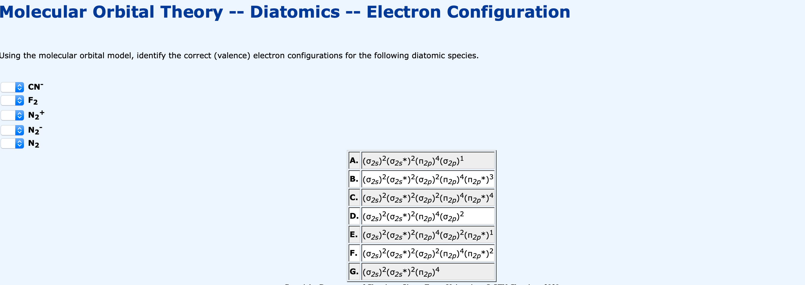 Solved Molecular Orbital Theory - Diatomics Electron | Chegg.com