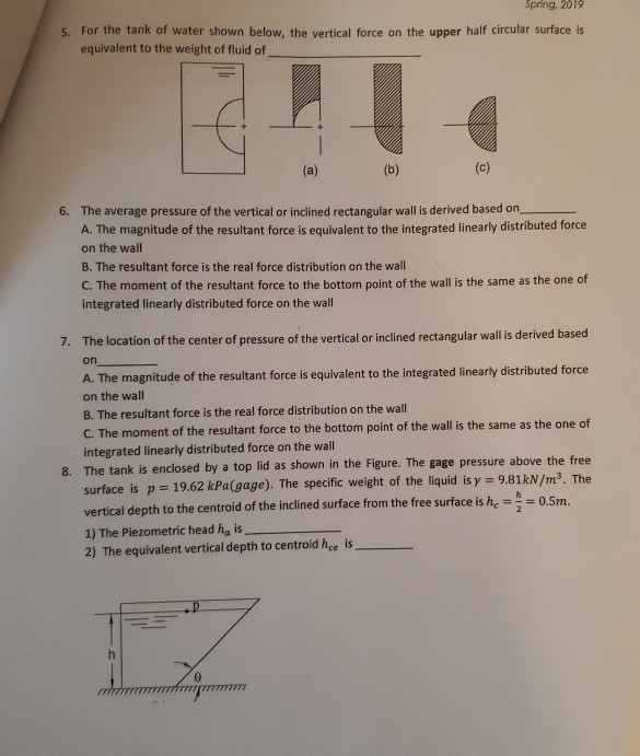 Solved 1. The closed rectangular container below contains | Chegg.com