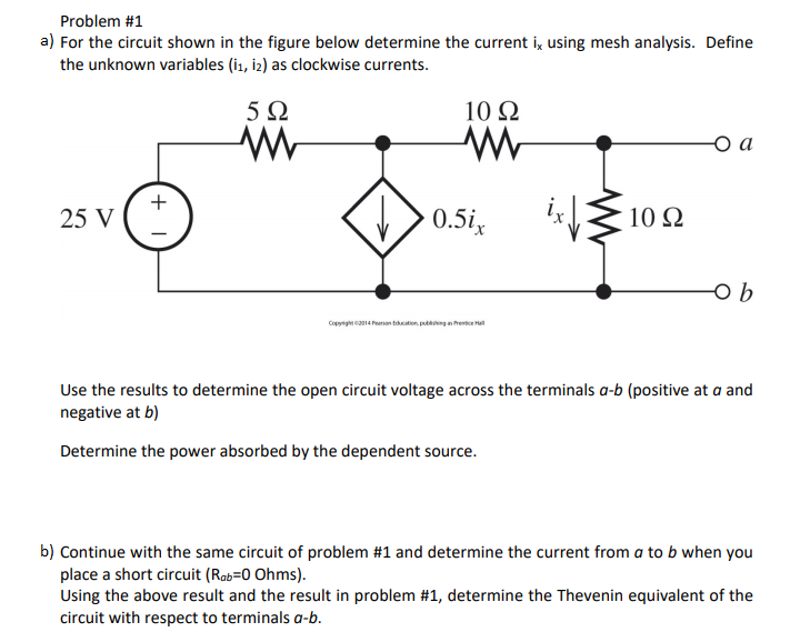 Solved Problem 1 A For The Circuit Shown In The Figure