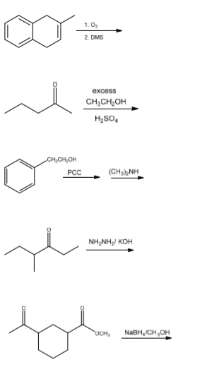 Solved excess CH3CH2OH H2SO4 NH NH/ KOH ستيلا | Chegg.com