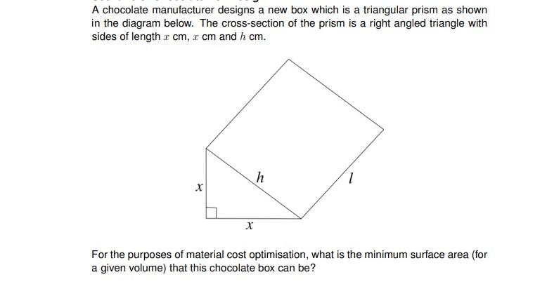 Solved A chocolate manufacturer designs a new box which is a | Chegg.com