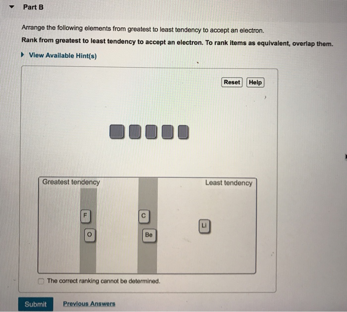 Solved Part B Arrange the following elements from greatest | Chegg.com Solved Part B Arrange the following elements from greatest | Chegg.com
