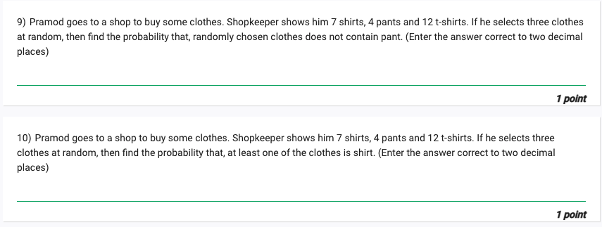 Solved 9) Pramod goes to a shop to buy some clothes, | Chegg.com