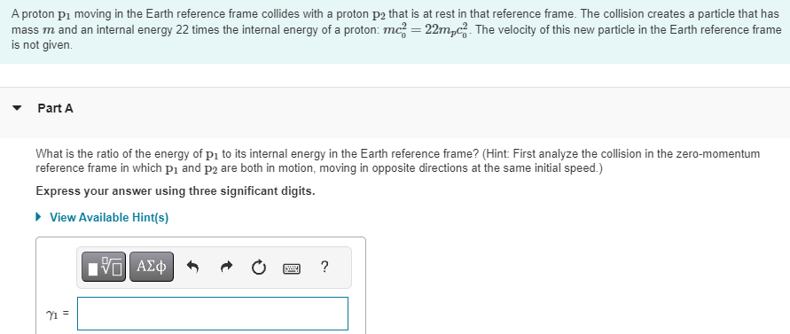 Solved A proton p1 ﻿moving in the Earth reference frame | Chegg.com