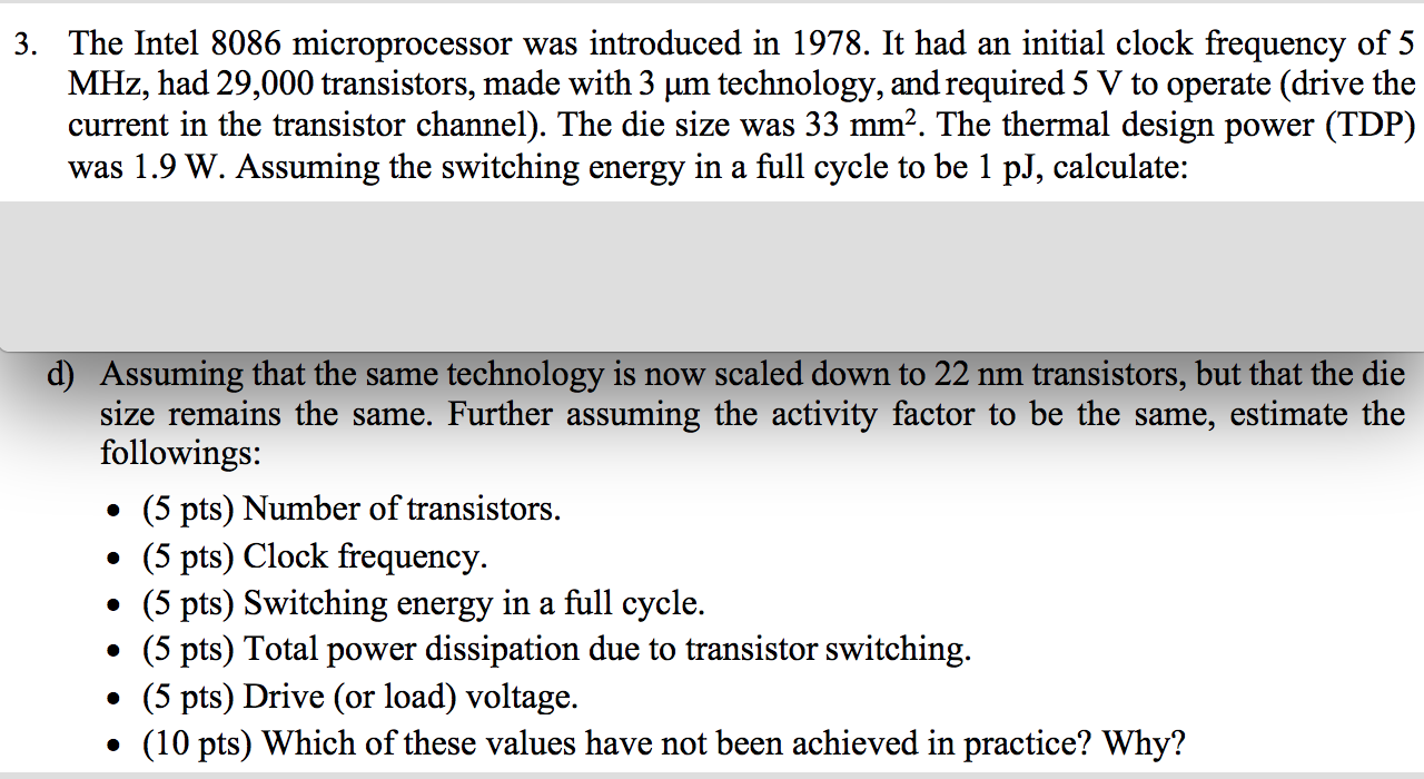 Solved 3. The Intel 8086 microprocessor was introduced in | Chegg.com