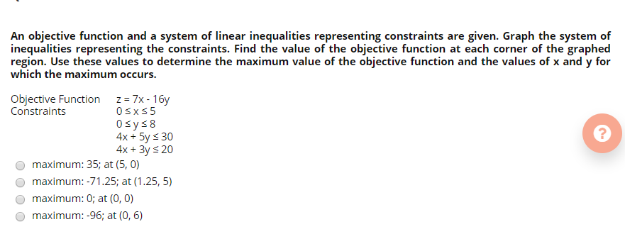 Solved An objective function and a system of linear | Chegg.com