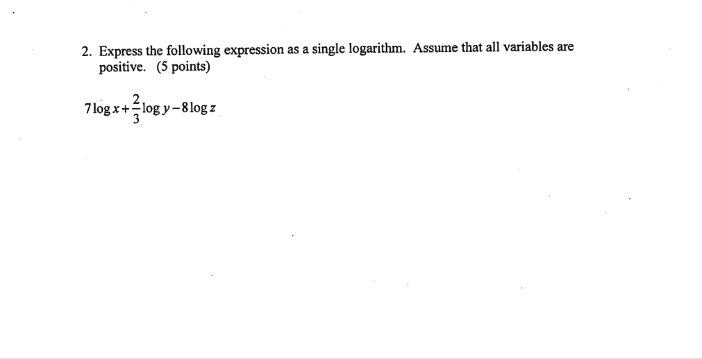 Solved 2. Express the following expression as a single | Chegg.com