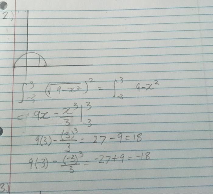 Solved 2. The solid lies between planes perpendicular to the | Chegg.com